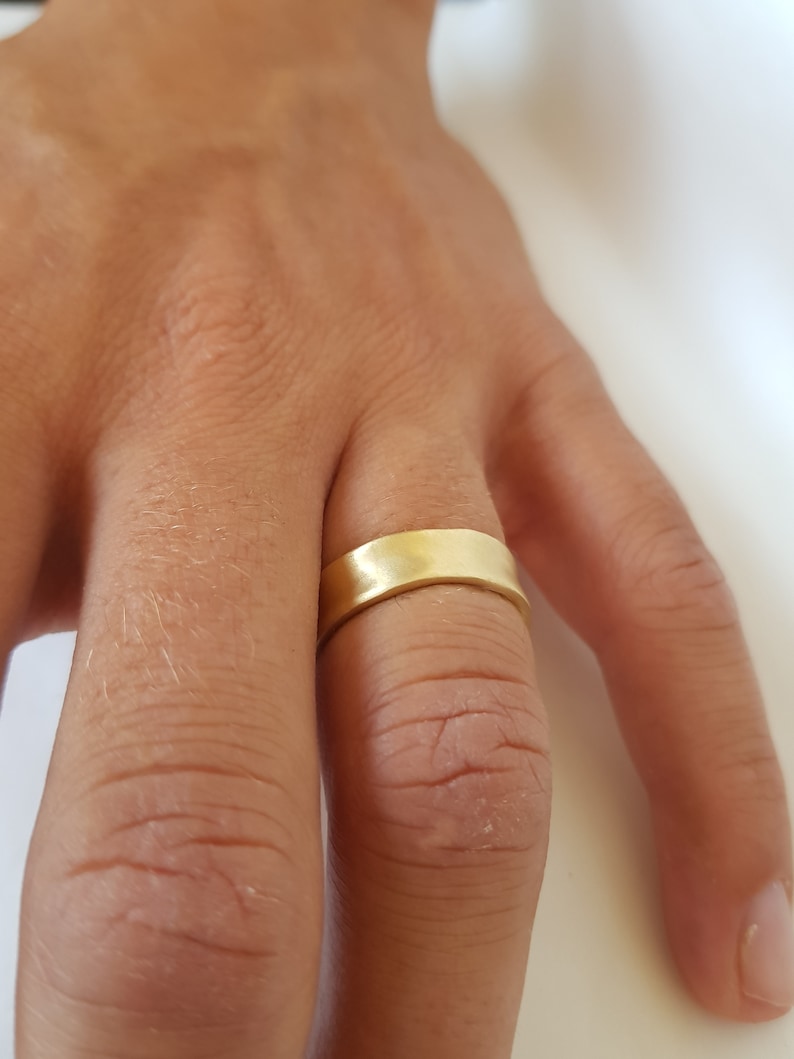 14K Solid Gold Classic Wedding Ring for Men Elegant Wedding | Etsy