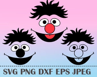 Sesame street faces | Etsy
