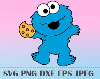 Cookie monster svg | Etsy