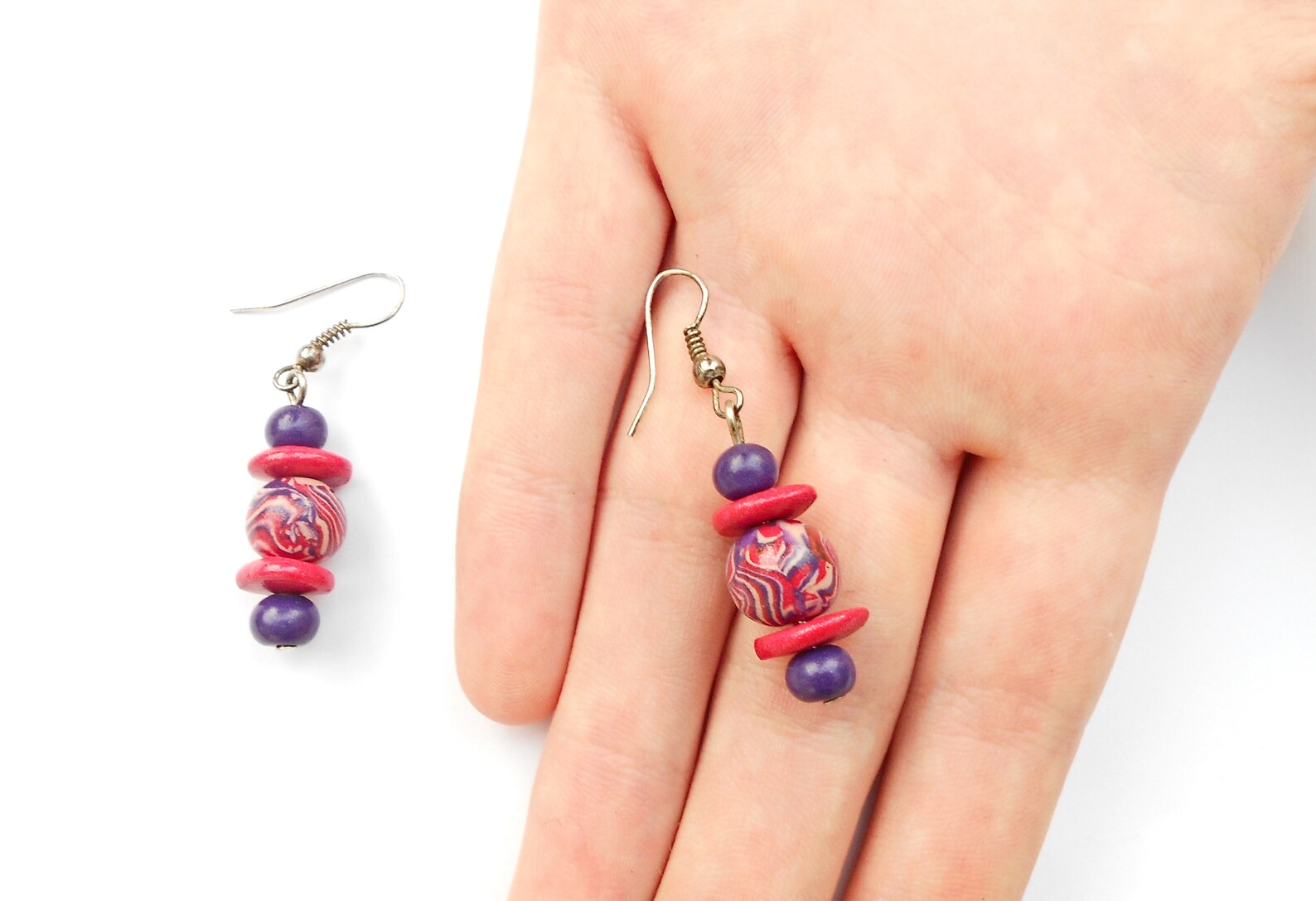 Red and Purple Jewelry Set - Etsy