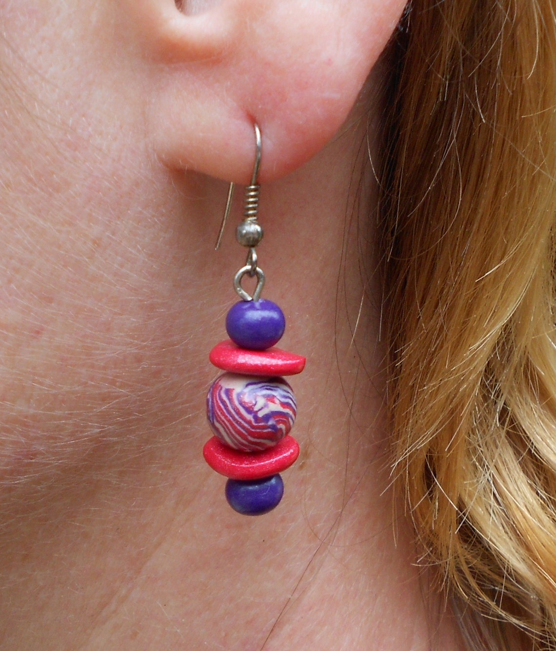 Red and Purple Jewelry Set - Etsy