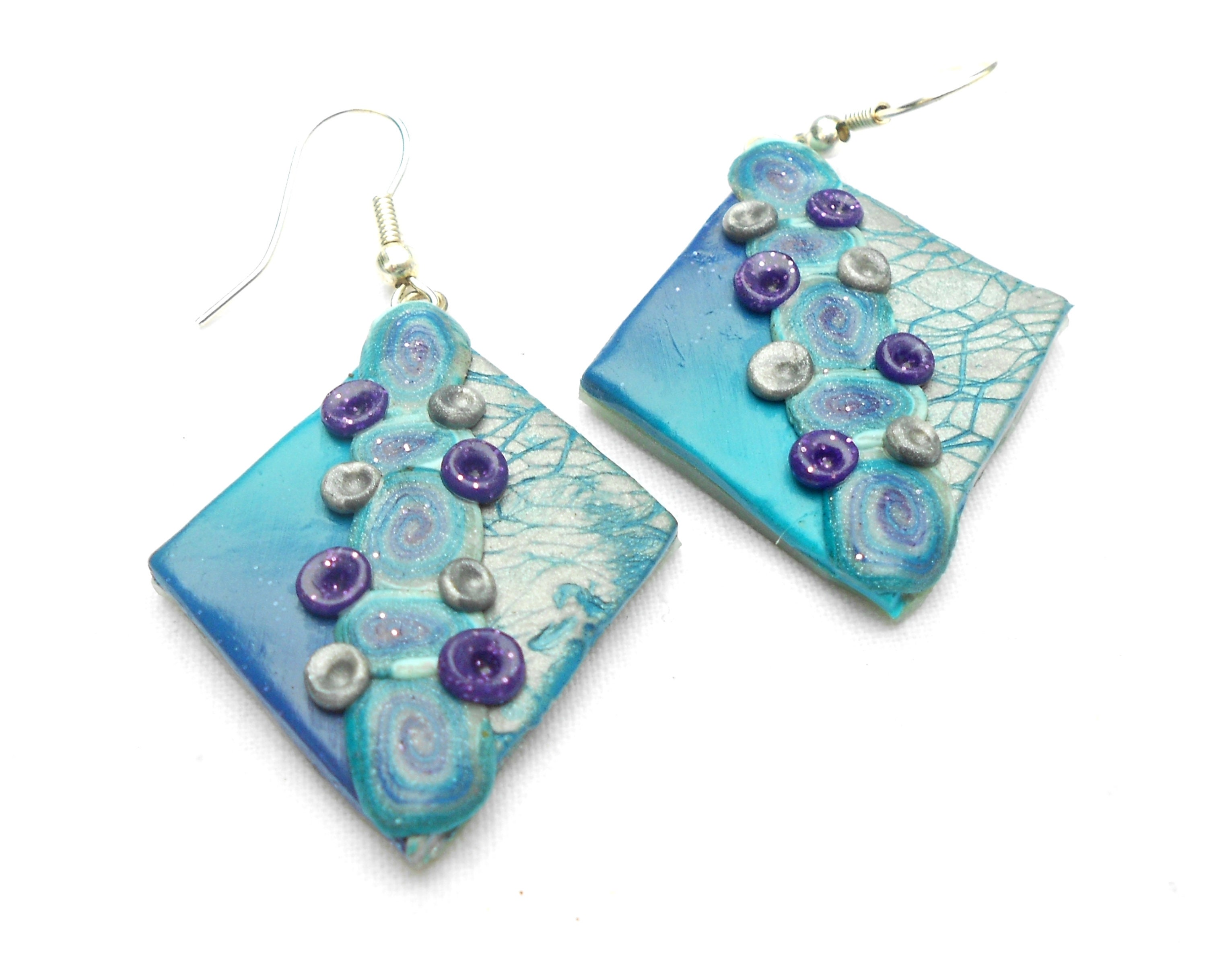 Abstract Clay Geometric Earrings - Etsy