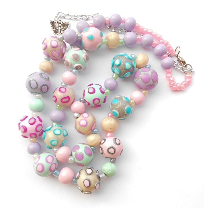 Colorful Clay Beaded Bracelet and Necklace - Etsy