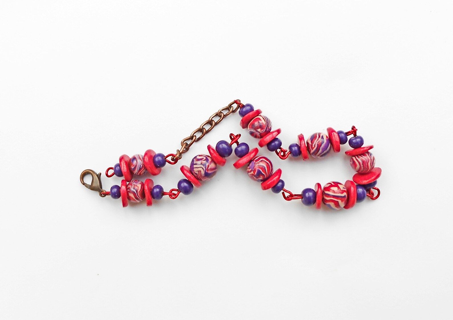 Red and Purple Jewelry Set - Etsy