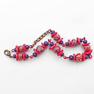 Red and Purple Jewelry Set - Etsy