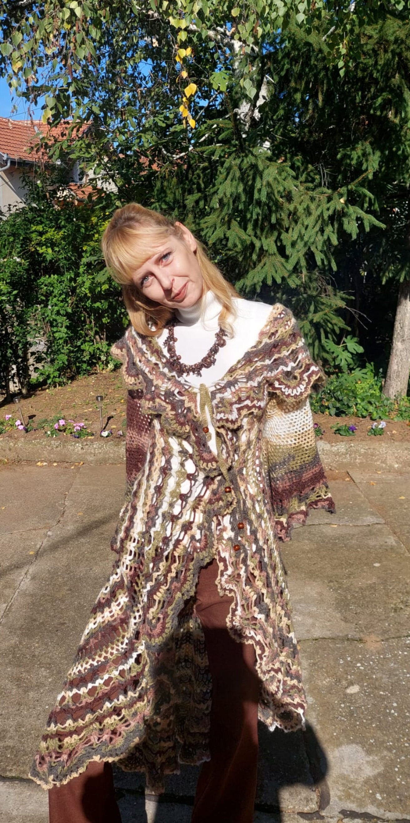Crocheted Lotus Mandala Circular Vest Jacket Crochet Mandala - Etsy