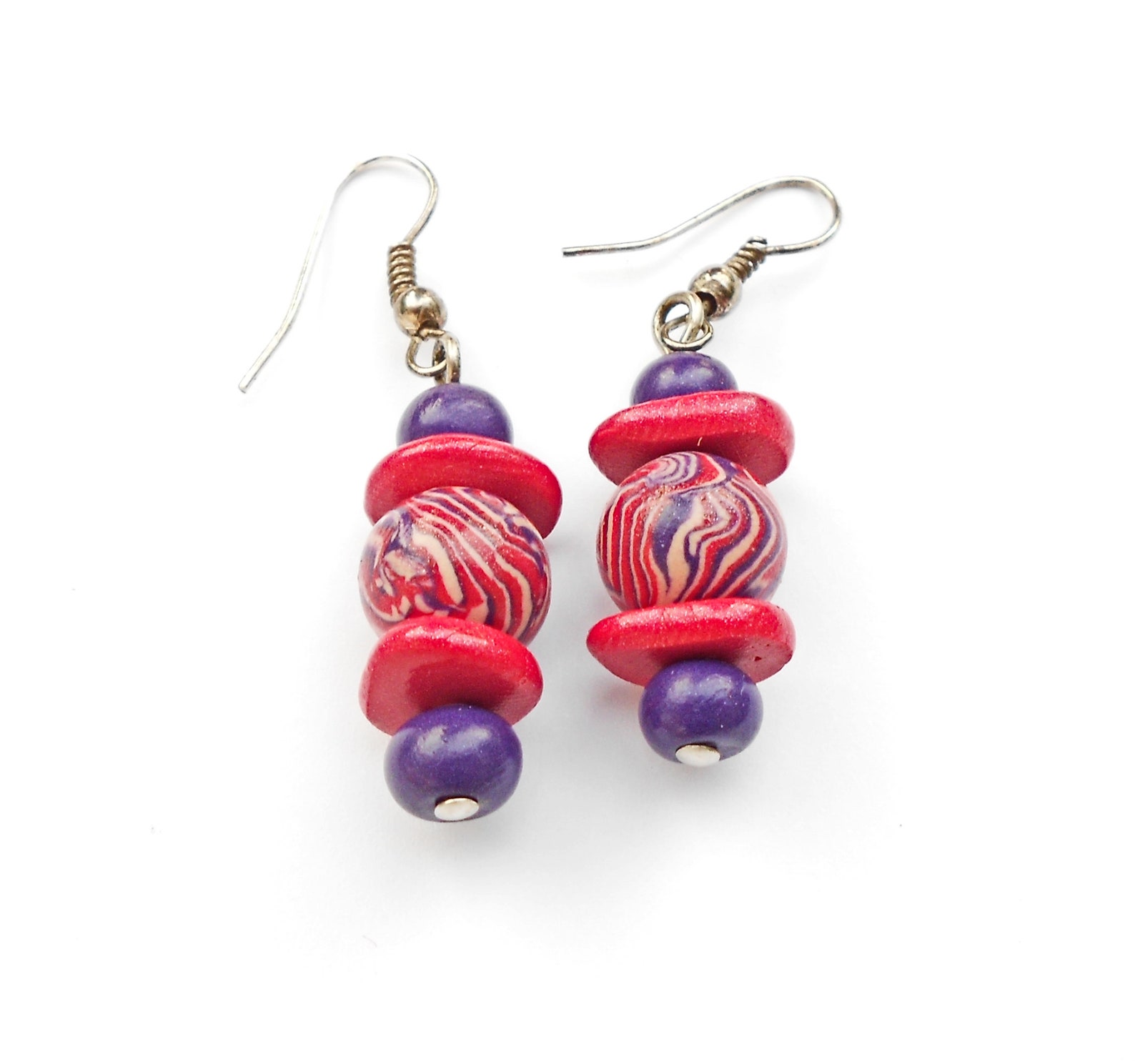 Red and Purple Jewelry Set - Etsy
