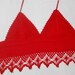 Red Crochet Crop Top - Etsy