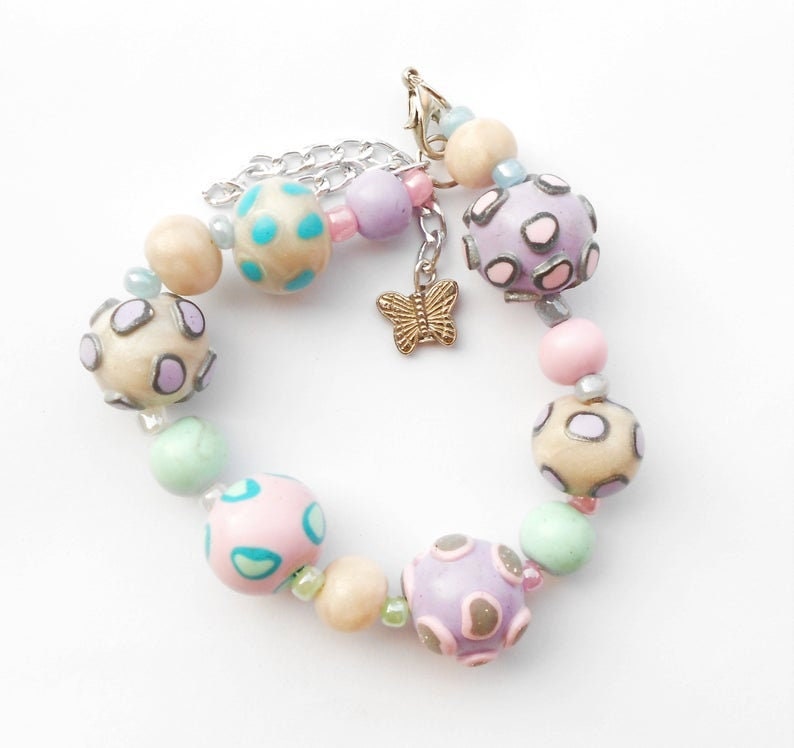 Colorful Clay Beaded Bracelet and Necklace - Etsy