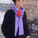 Lilac Linen Scarf/ Asimetric Loop Scarf /unique Scarf/ Gift for Her ...