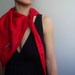 Red Scarf / Hand Painted / Gift for Her / Red Scarf / Red - Etsy
