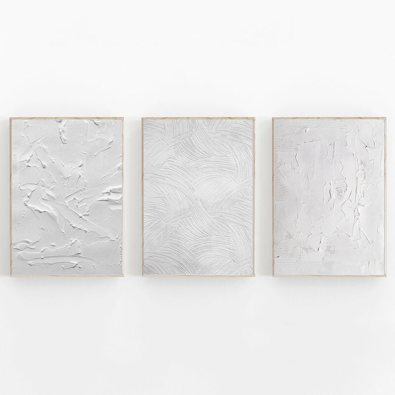 White Textured Wall Art - Etsy