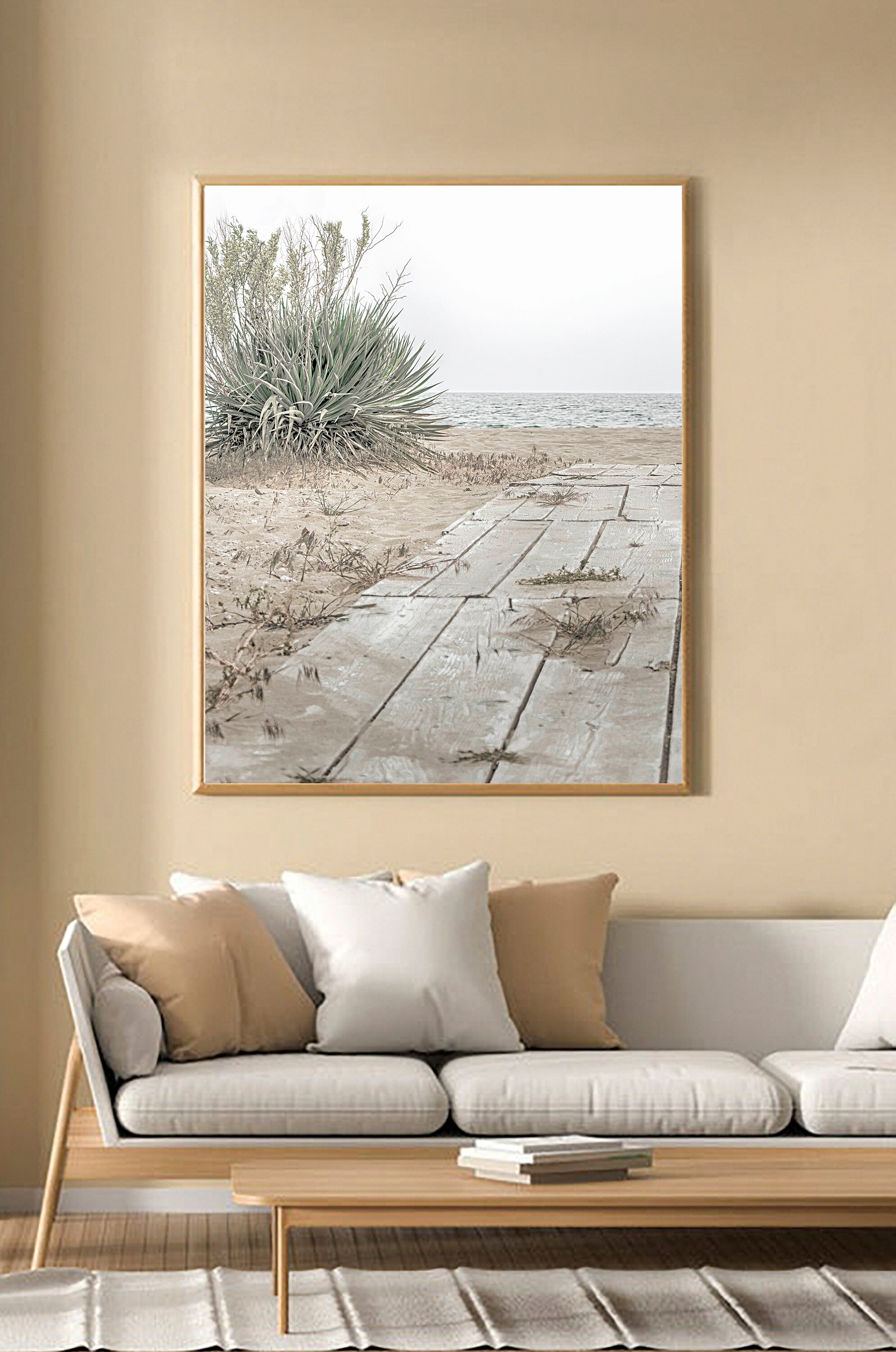 Coastal Wall Art Beach Path Print Modern Minimalist Poster | Etsy