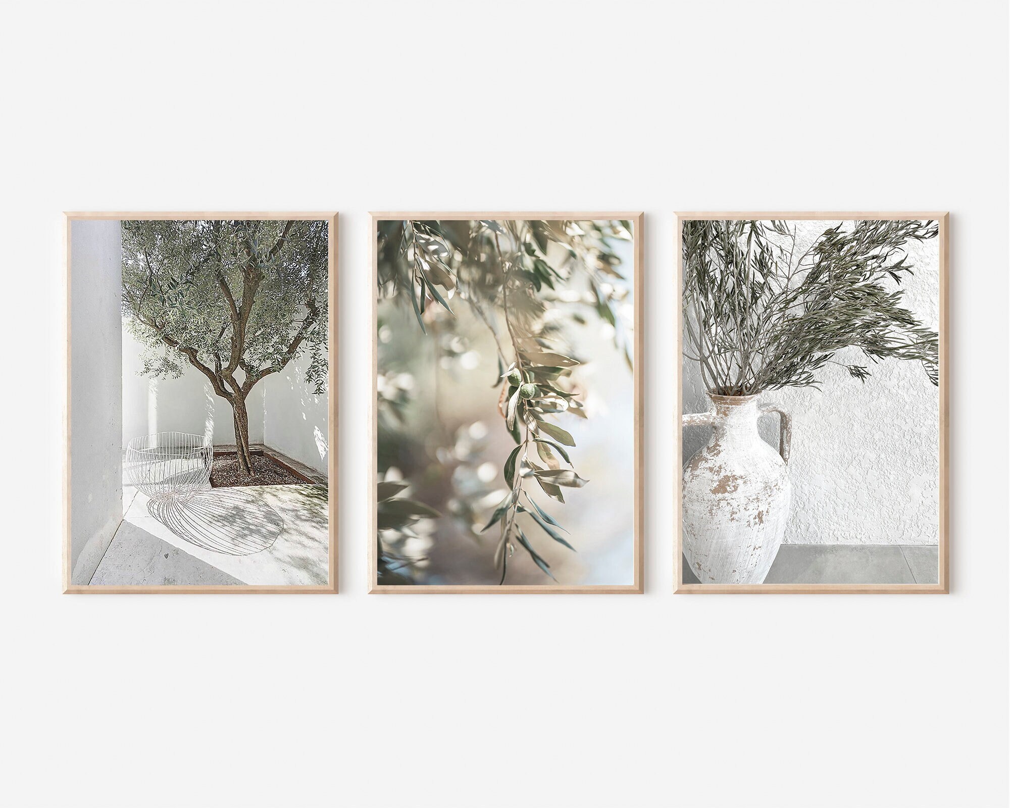 Olive Tree Print Olive Branch Print Set of 3 Mediterranean - Etsy