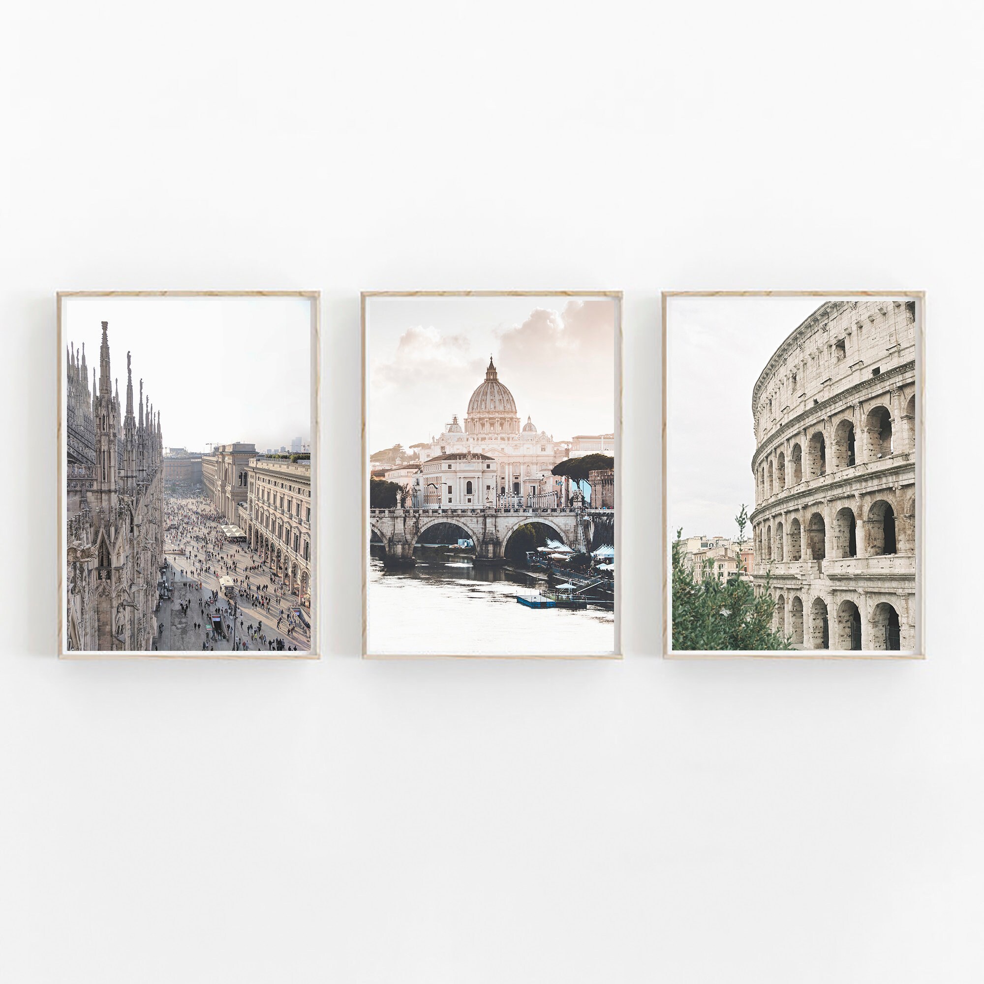 Italy Print Set of 3 Gallery Rome Colosseum Print Rome City - Etsy