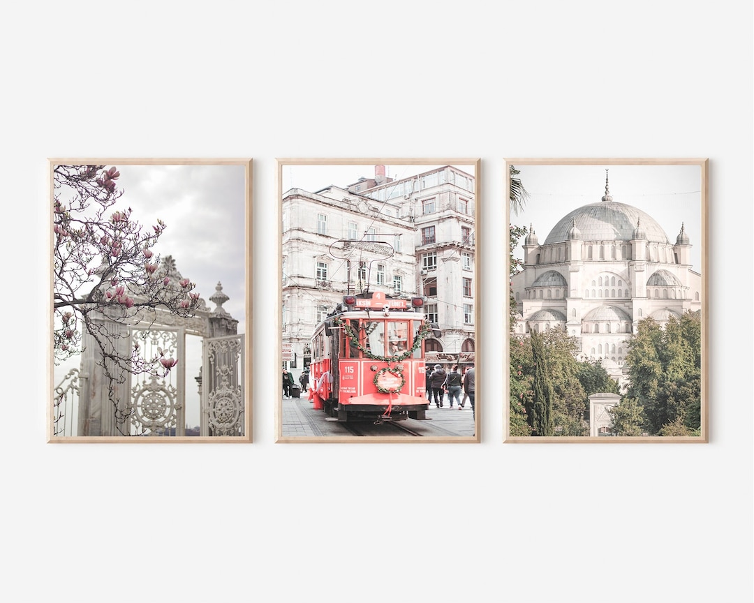 Istanbul Print Set of 3, Istanbul Wall Art, Turkey Art Print, Istanbul ...