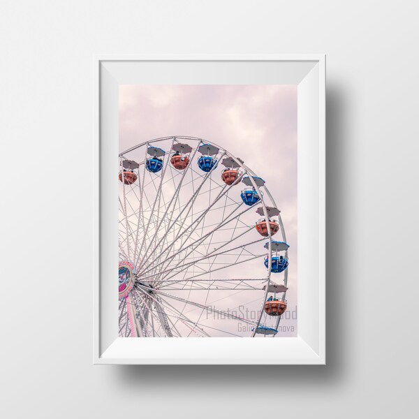 Ferris Wheel Print - Etsy