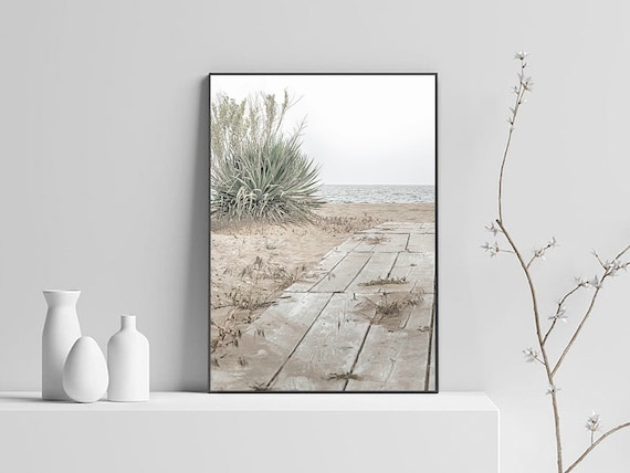 Coastal Wall Art Beach Path Print Modern Minimalist Poster | Etsy
