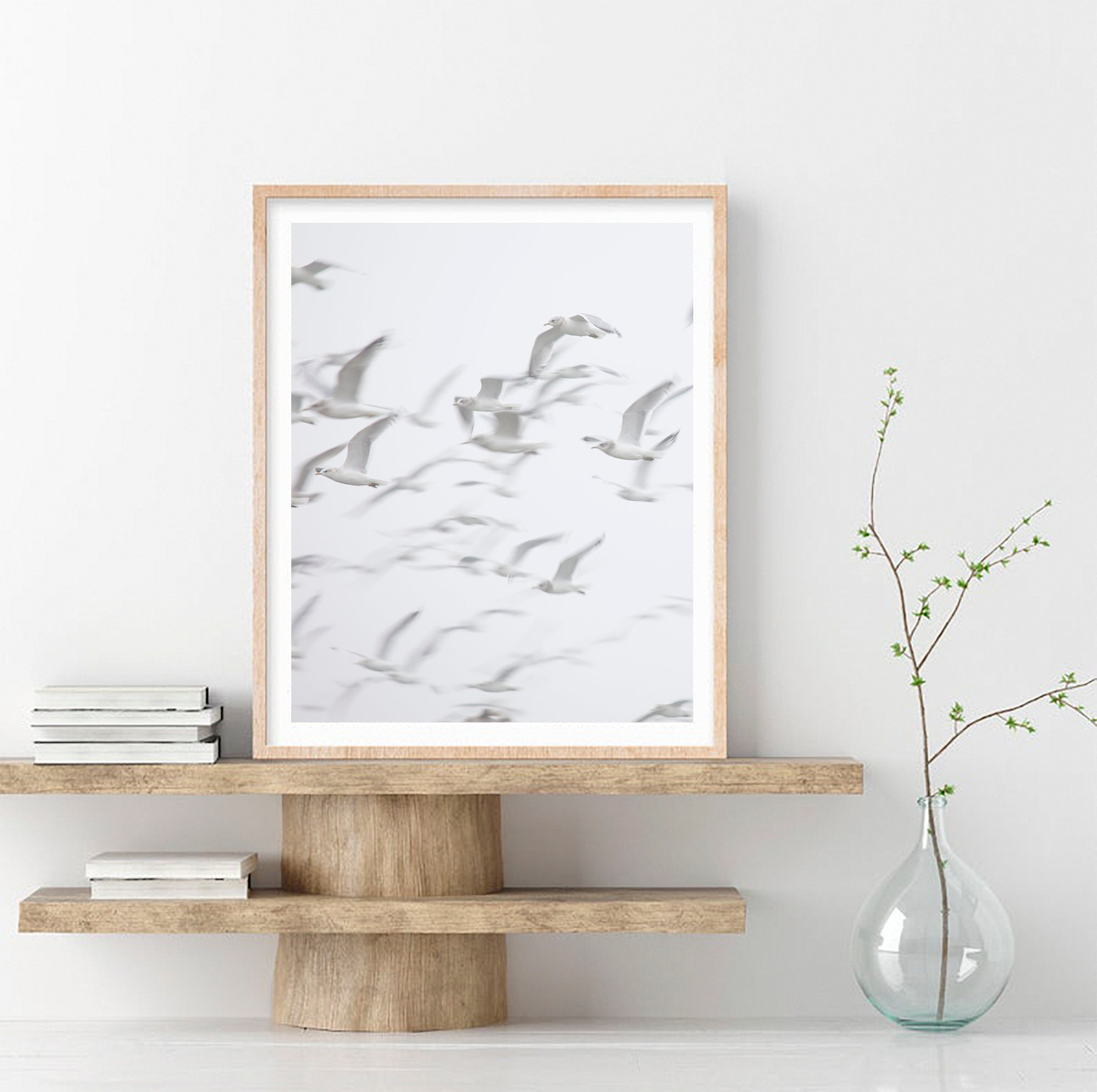 Flying Birds Print Ocean Print Bird Nature Photography | Etsy