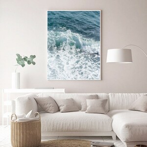 Blue Sea Print, Ocean Waves Print, Printable Poster Blue Australia ...