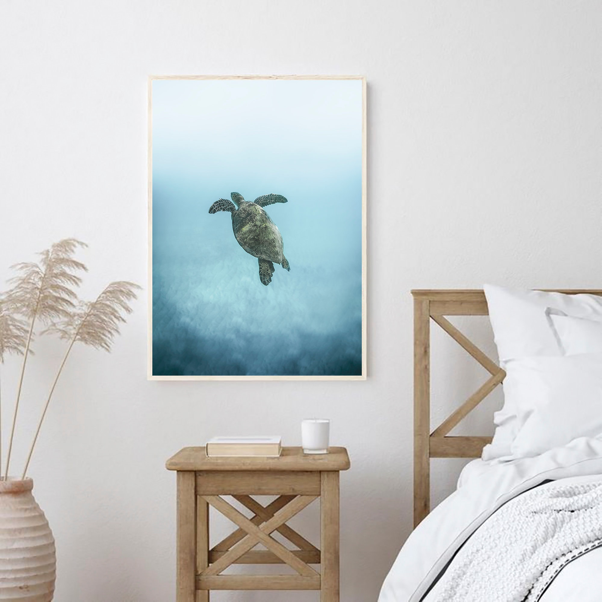 Sea Turtle Art Print Turtle Poster Turtle Print Coastal - Etsy