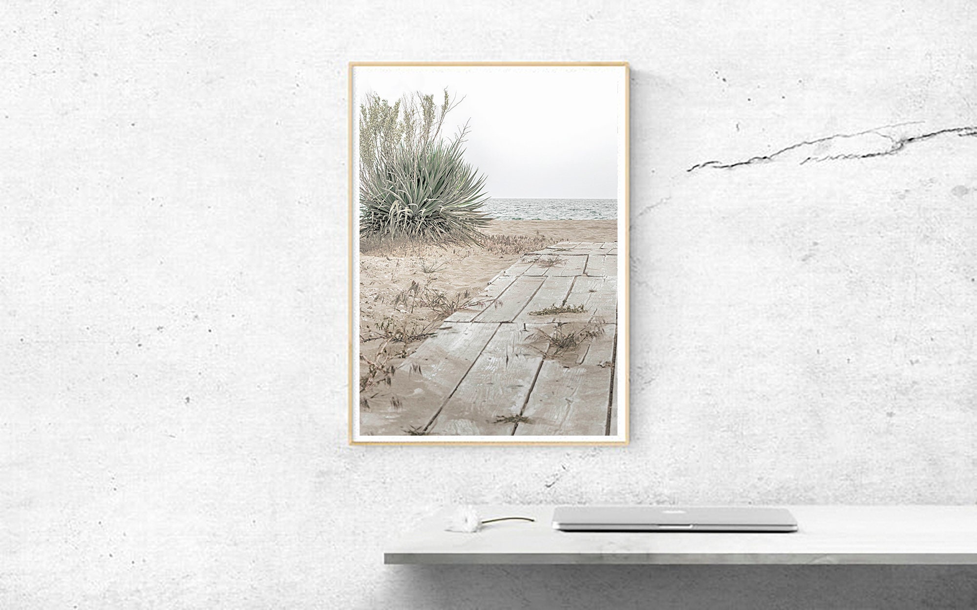 Coastal Wall Art Beach Path Print Modern Minimalist Poster | Etsy