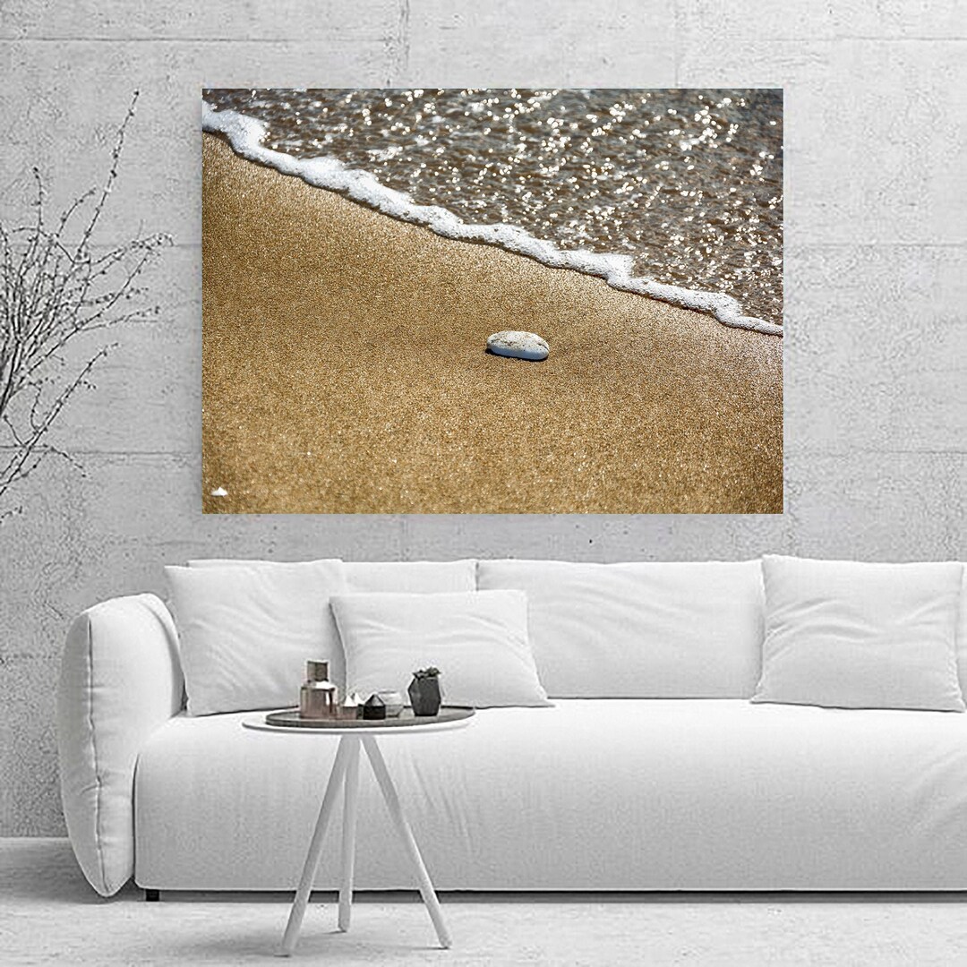 Beach Stones Wall Decor Waves Sand Beach Stones Coastal Wall Art Beach ...