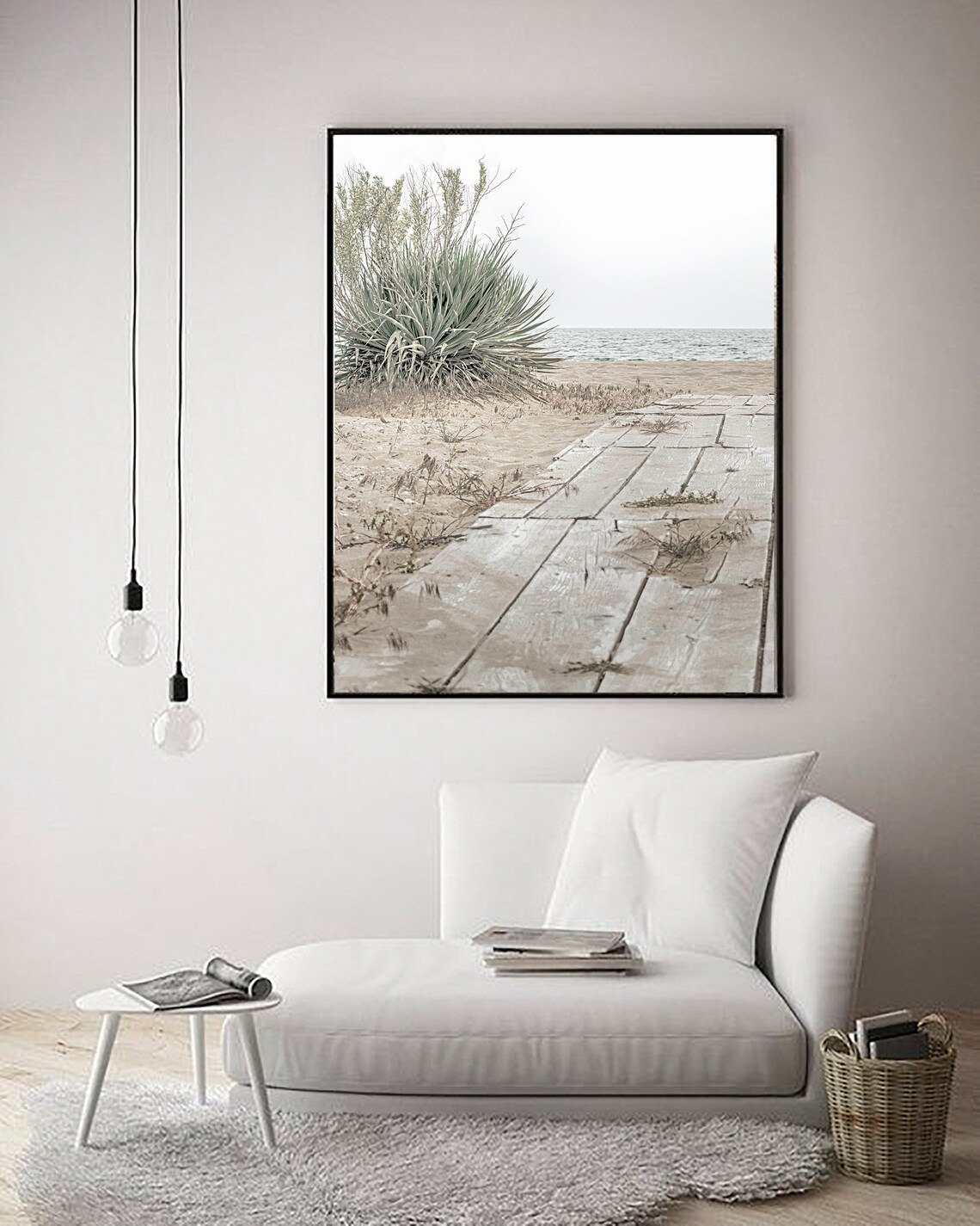 Coastal Wall Art Beach Path Print Modern Minimalist Poster | Etsy