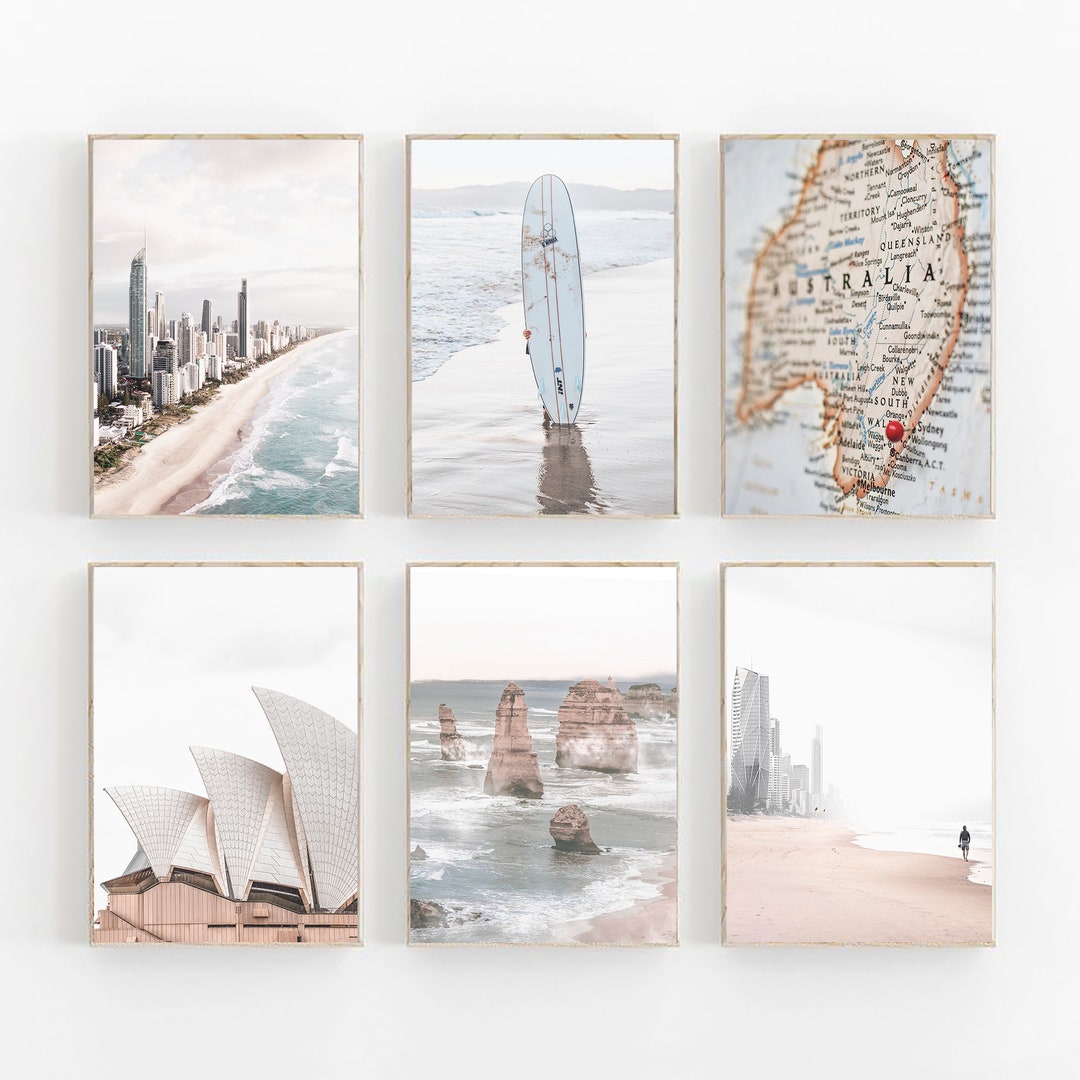 Australia Set of 6, Sydney Opera House Print, Australia Print ...