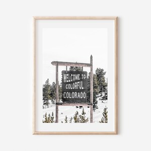 Colorado Print, Colorado Wall Art, Winter Colorado Print, Welcome to ...