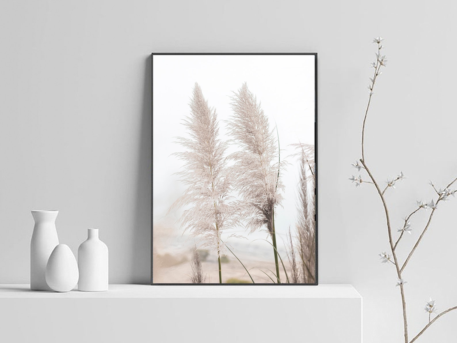 Pampas Grass Print Botanical Print Modern Minimalist Poster - Etsy