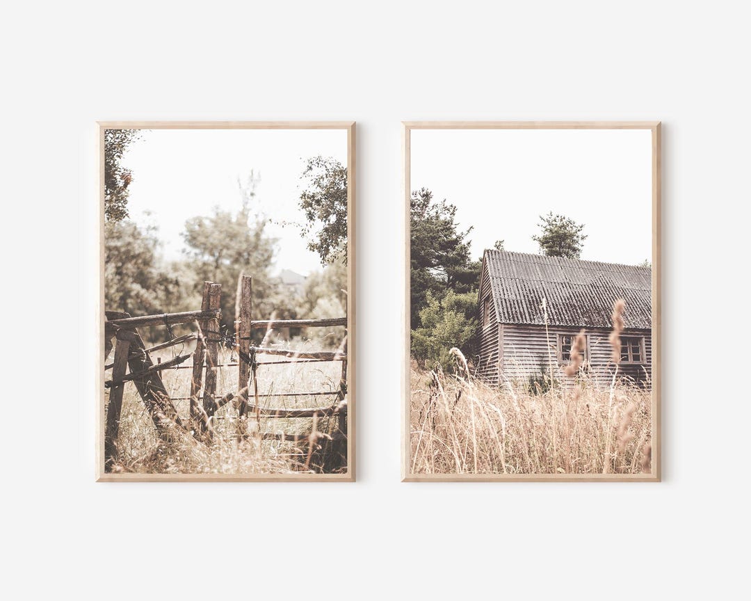 Barn Print Farmhouse Poster Rustic Wall Decor Rustic Western Gallery ...