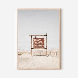 Colorado Print, Colorado Wall Art, Welcome to Colorado Print, Colorful ...