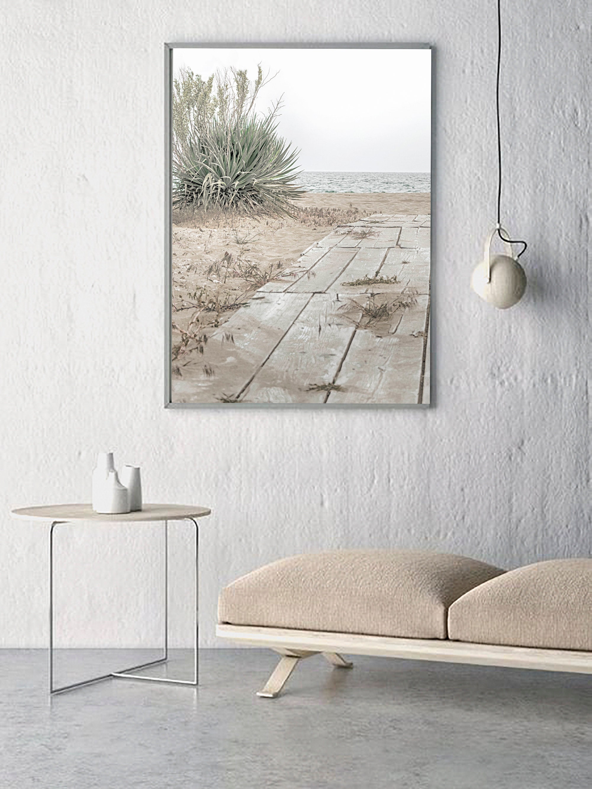 Coastal Wall Art Beach Path Print Modern Minimalist Poster | Etsy