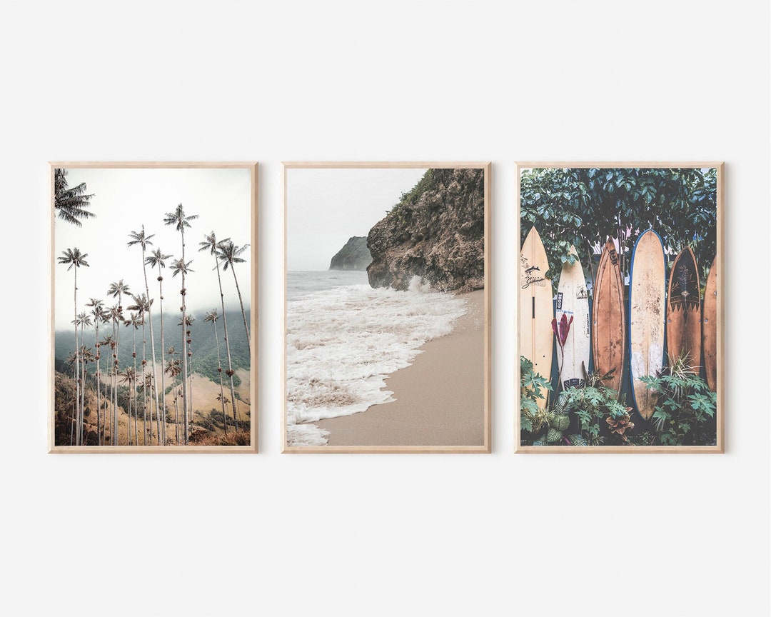 Hawaii Print Set of 3, Palm Tree, Hawaii Wall Art, Hawaii Poster ...