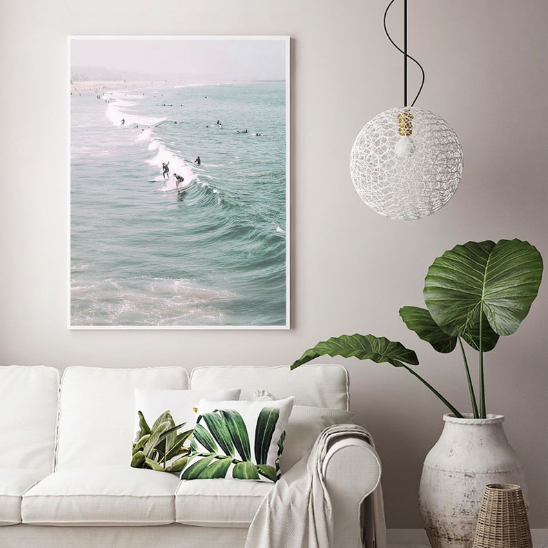 Beach Print, Australian Beach Poster, Modern Minimalist Poster, Surfing ...