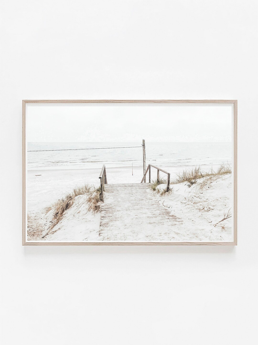 Beach Print, Coastal Printable Art, Horizontal Print, Pastel Coastal ...