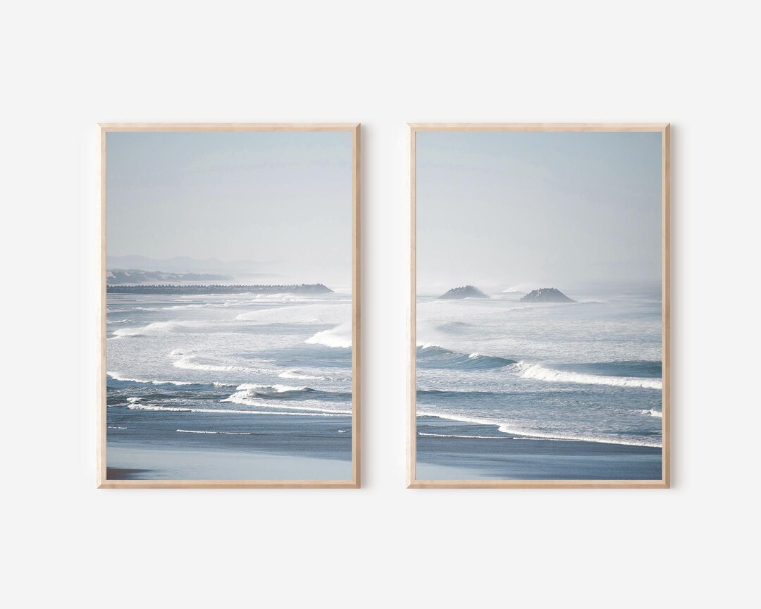 Ocean Prints Set of 2, Downloadable Ocean Waves Prints, Ocean Wall Art ...