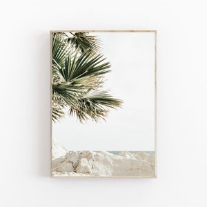 Neutral Print Set of 3, Palm Tree Print, Tropical Wall Art, Coastal ...