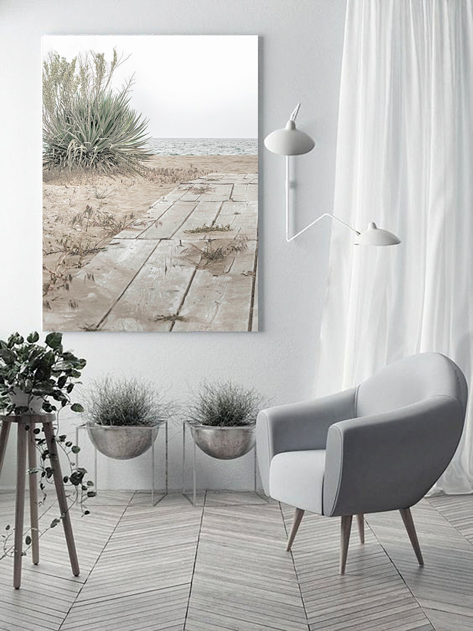 Coastal Wall Art Beach Path Print Modern Minimalist Poster | Etsy