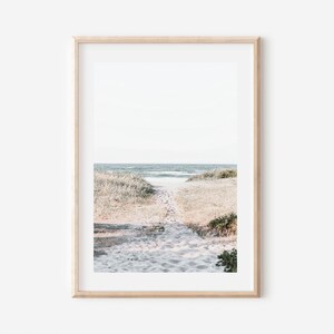 Neutral Beach Print Set of 6, Coastal Wall Art, Pampas Print, Printable ...