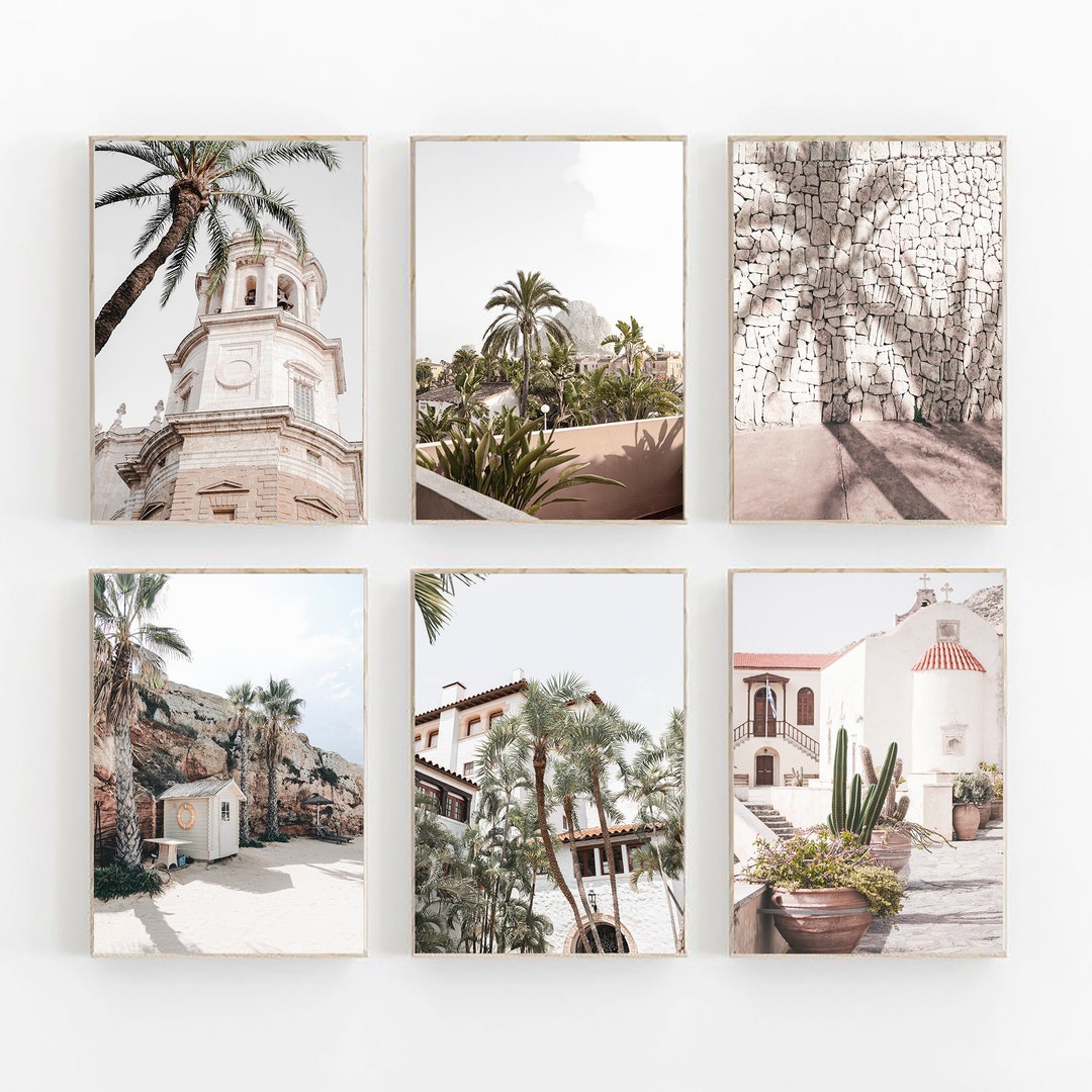 Spain Print Set of 6, Spain Wall Art, Neutral Pastel Poster ...