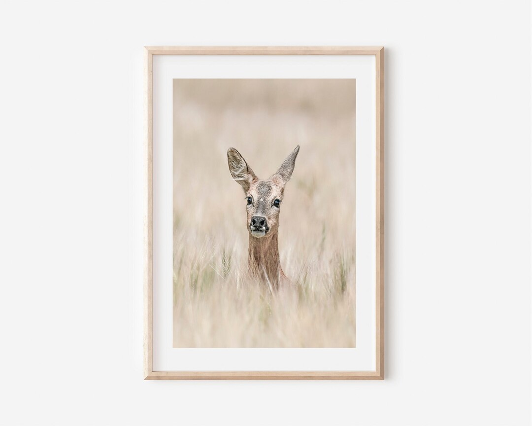 Deer Print, Doe Print, Deer Head Nursery Decor, Woodlands Print, Deer ...