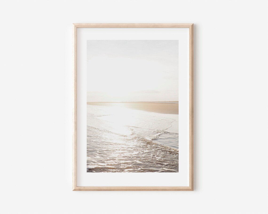 Neutral Beach Print Set of 6, Coastal Art Prints, Pampas Grass Print ...