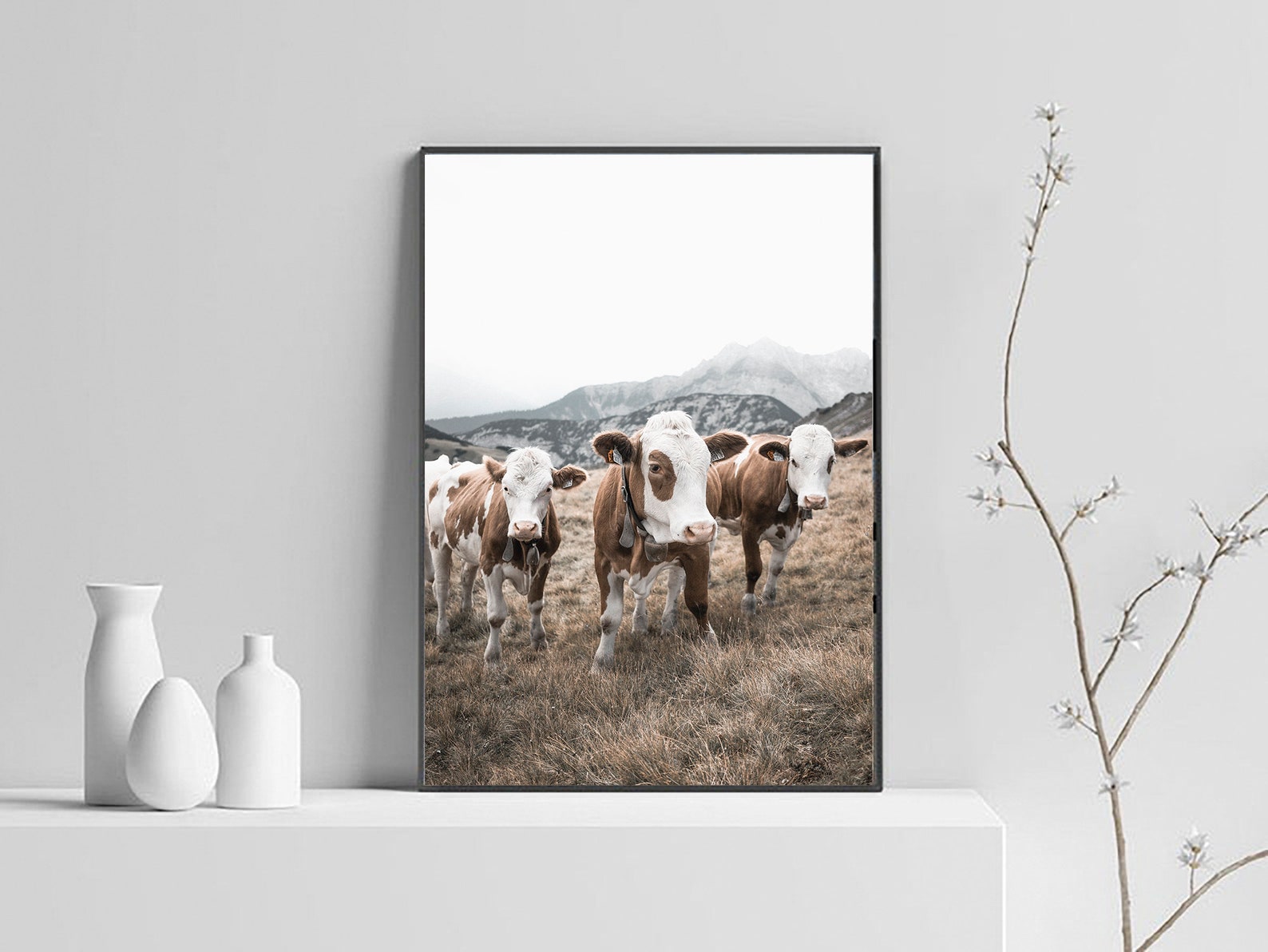 Cow Art Print Farm Art Print Farmhouse Decor Modern - Etsy