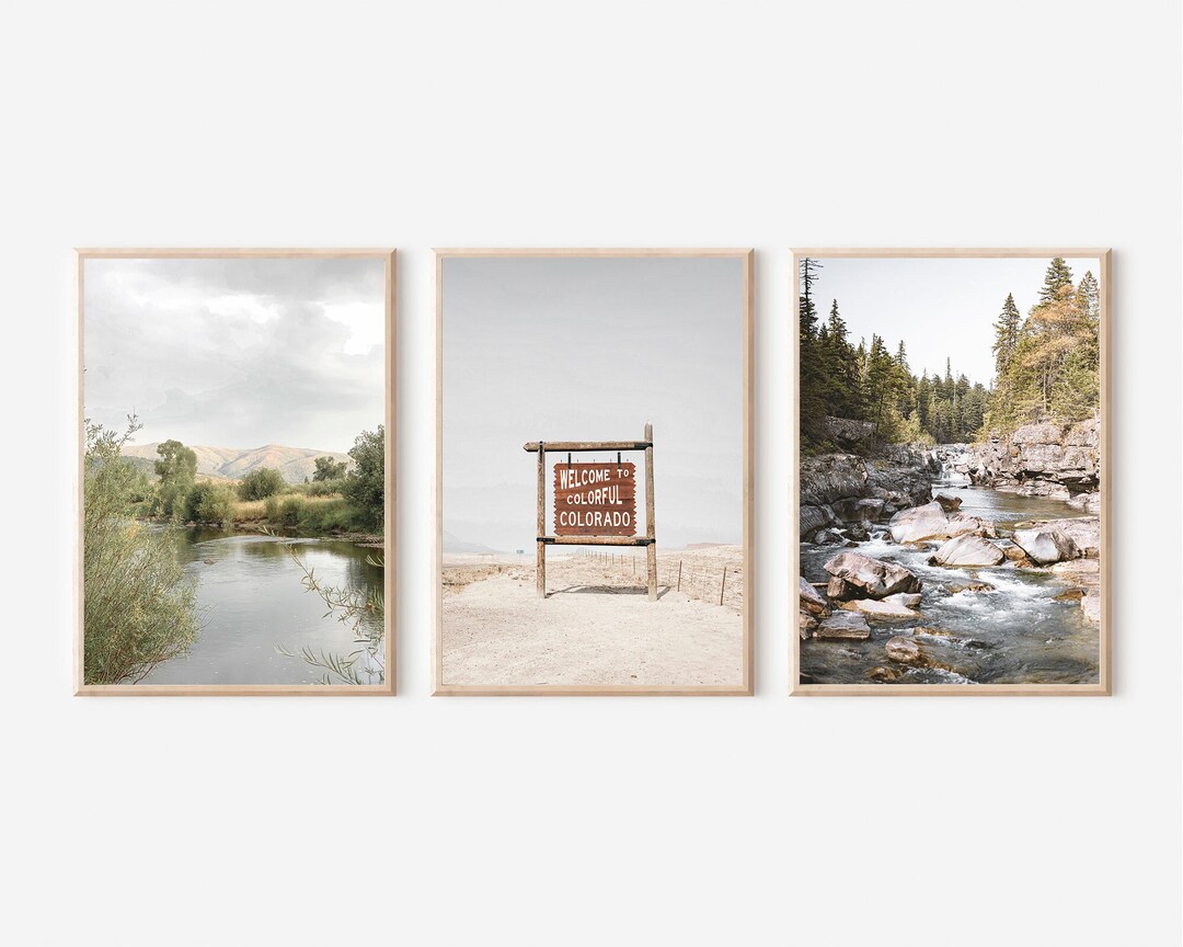 Colorado Print, Colorado Wall Art, Set of 3 Prints, Welcome to Colorado ...