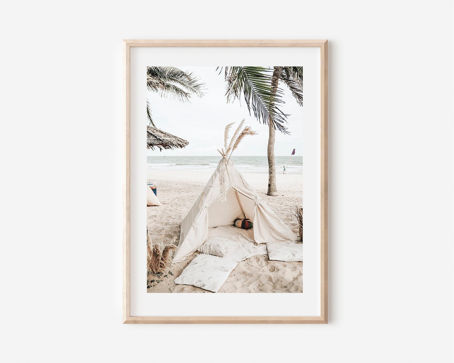 Neutral Beach Print Set of 6, Coastal Art Prints, Pampas Grass Print ...