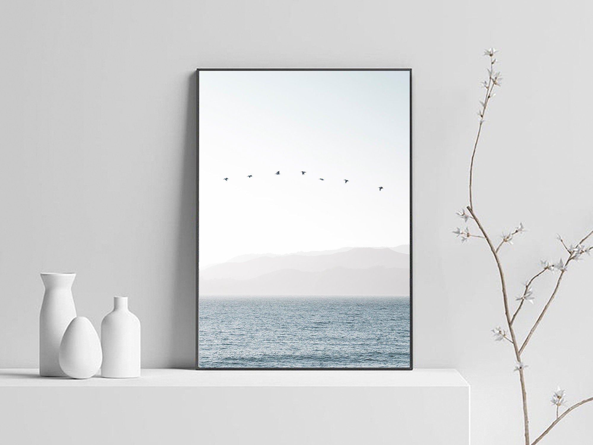 Flying Birds Print Ocean Print Bird Nature Photography | Etsy