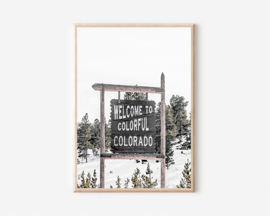 Colorado Print, Colorado Wall Art, Winter Colorado Print, Welcome to ...