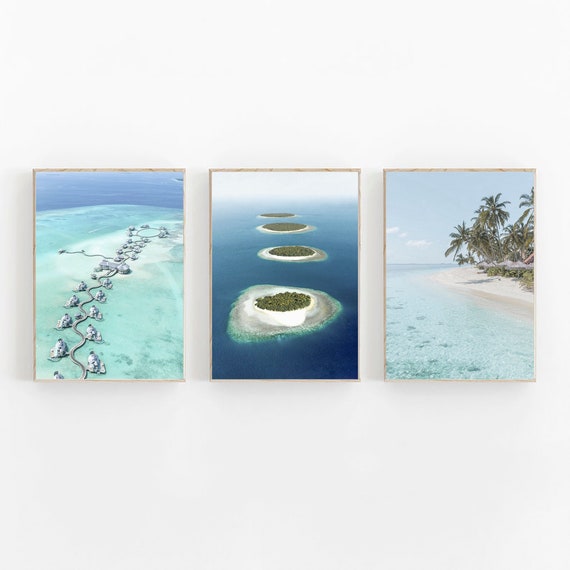 Maldives Print Maldives Wall Art Set of 3 Prints Indian - Etsy